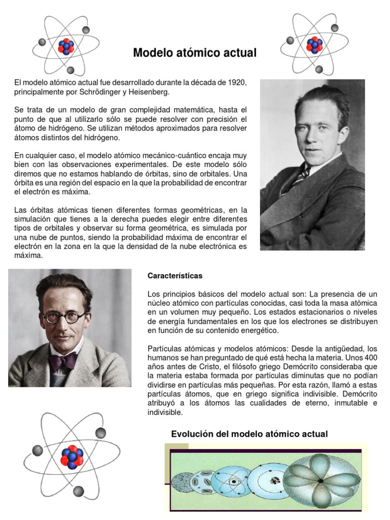 Modelo Atomico Actual | PDF | Ciencia y matemáticas