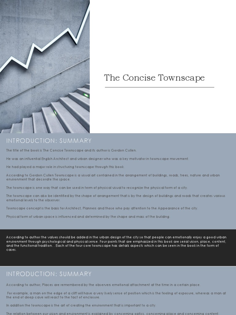 The Concise Townscape | PDF | Urban Design | Neuropsychological Assessment