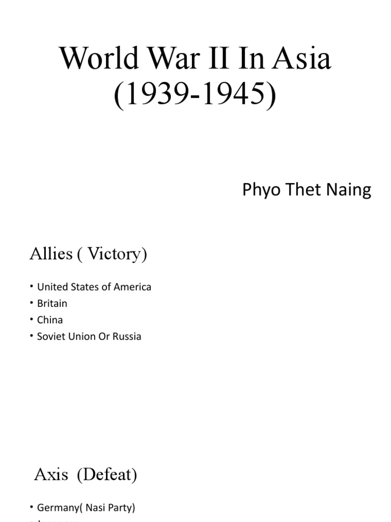WWII in Asia: Causes and Impact | PDF