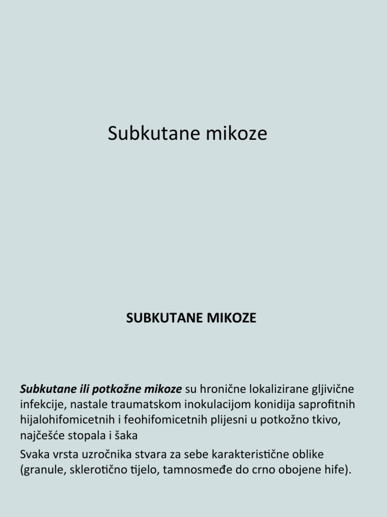 13.subkutane Mikoze | PDF