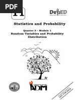 Statistics and Probablity SHS 11-Module 1 - Week1 | PDF | Random Variable | Probability Distribution