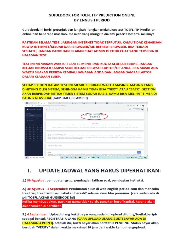 Toefl Akbar Guidebook For Toefl Itp Prediction Online Ipb | PDF