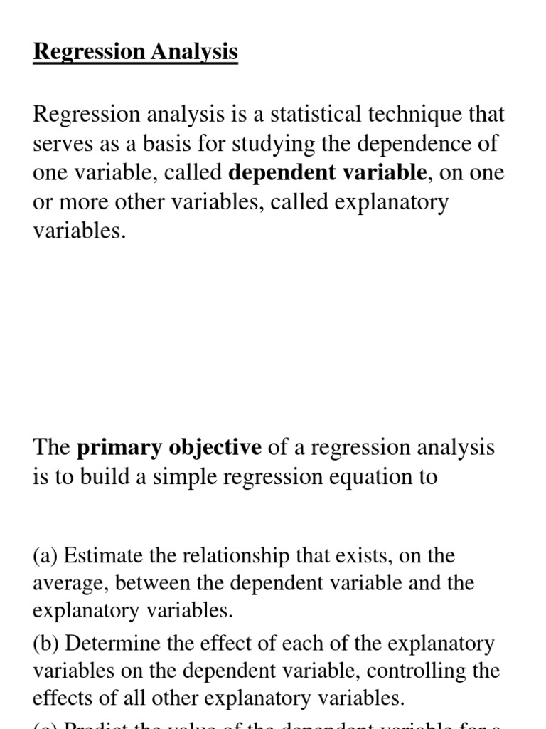 Regression Analysis 2 | PDF | Dependent And Independent Variables ...