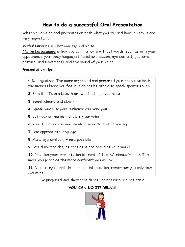 How To Do A Successful Oral Presentation-Tips | PDF