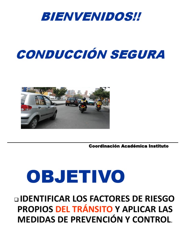 Presentacion Manejo Seguro 1 | PDF | Riesgo | Salud y bienestar