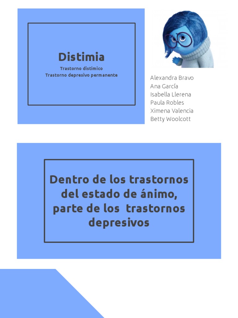 Distimia (A) | PDF | Depresión (estado de ánimo) | Trastorno depresivo ...