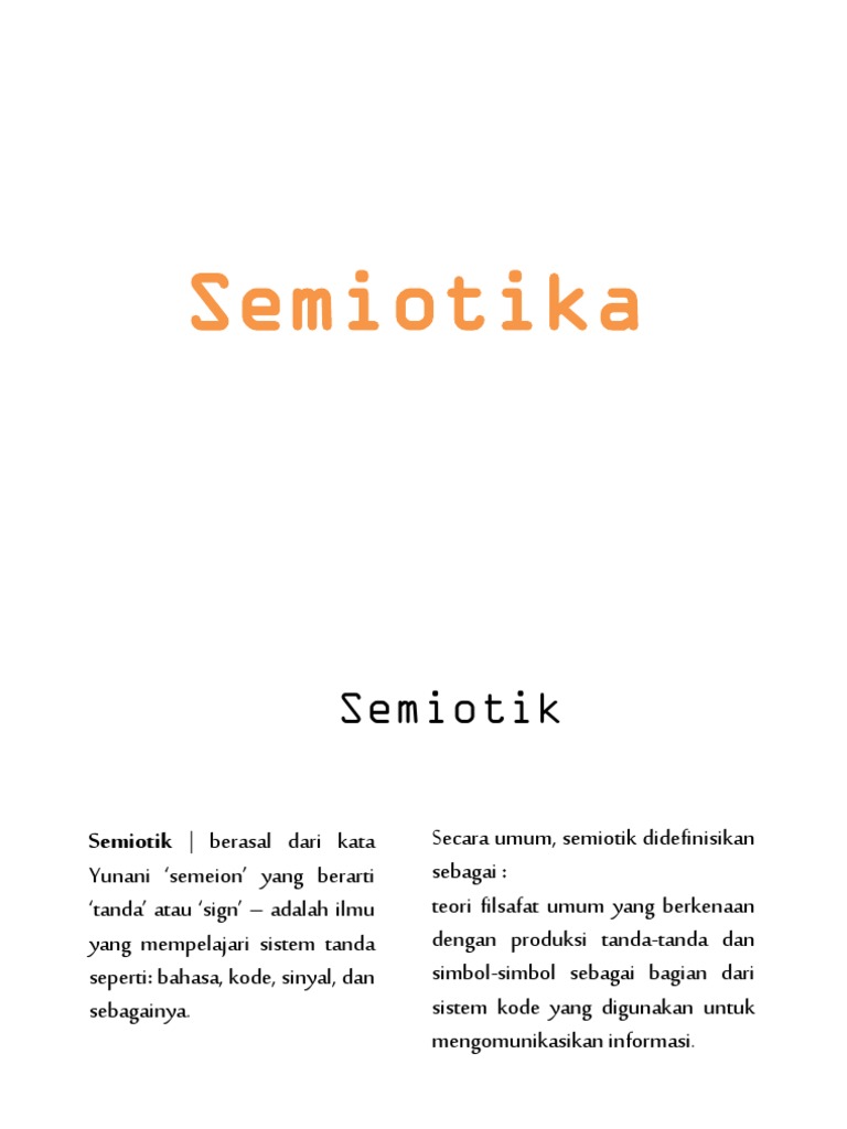 03 SEMIOTIKA (Ikon, Indeks, Simbol) | PDF