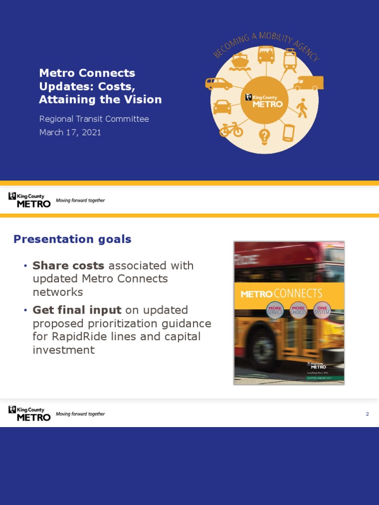 Metro - Metro Connects Update Presentation - March 2021 | PDF | Asset ...