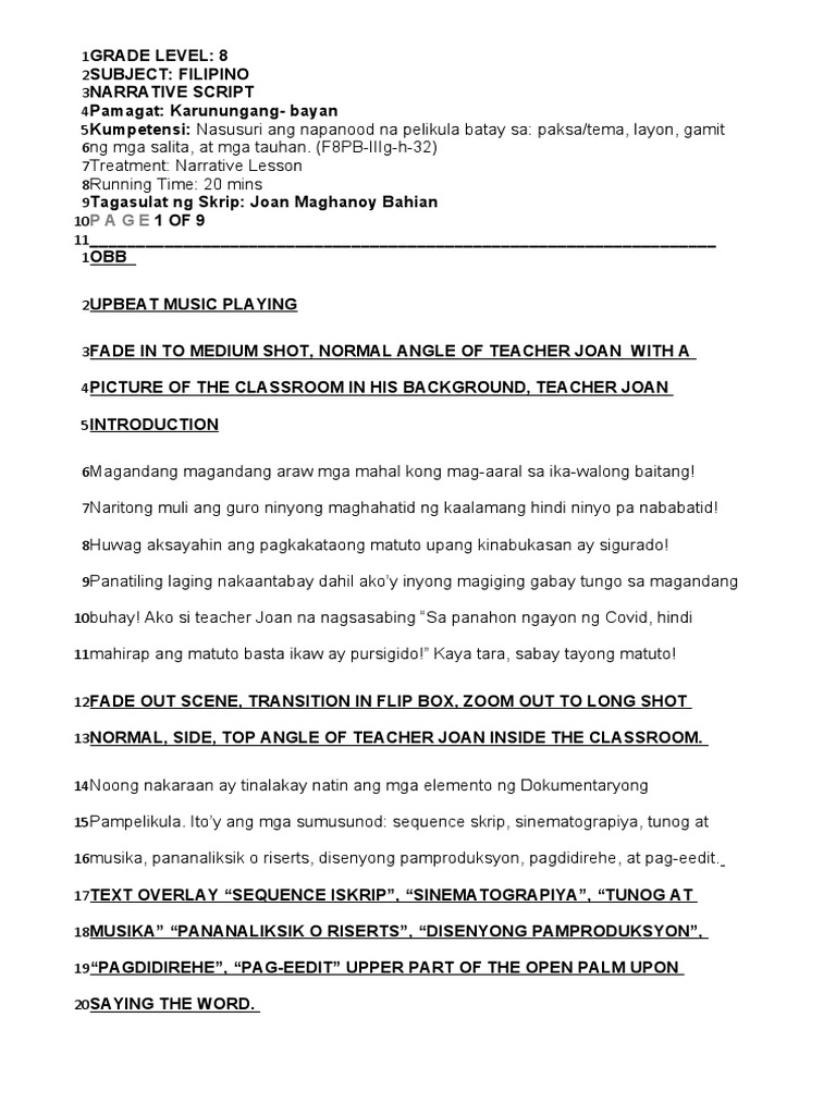 Q3-TV Script 2 | PDF