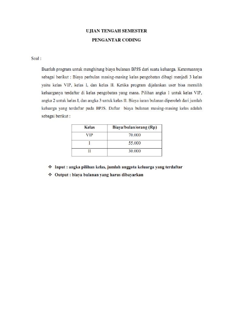 UTS Pengantar Coding | PDF