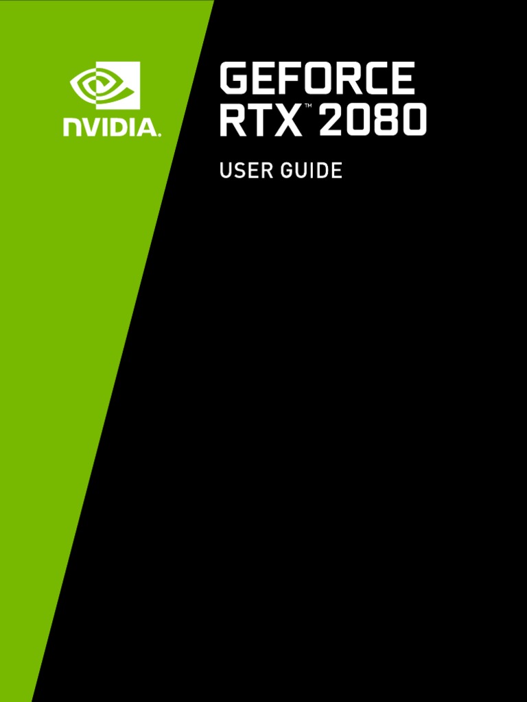 Nvidia Geforce RTX 2080 Graphics Card Manual Original | PDF