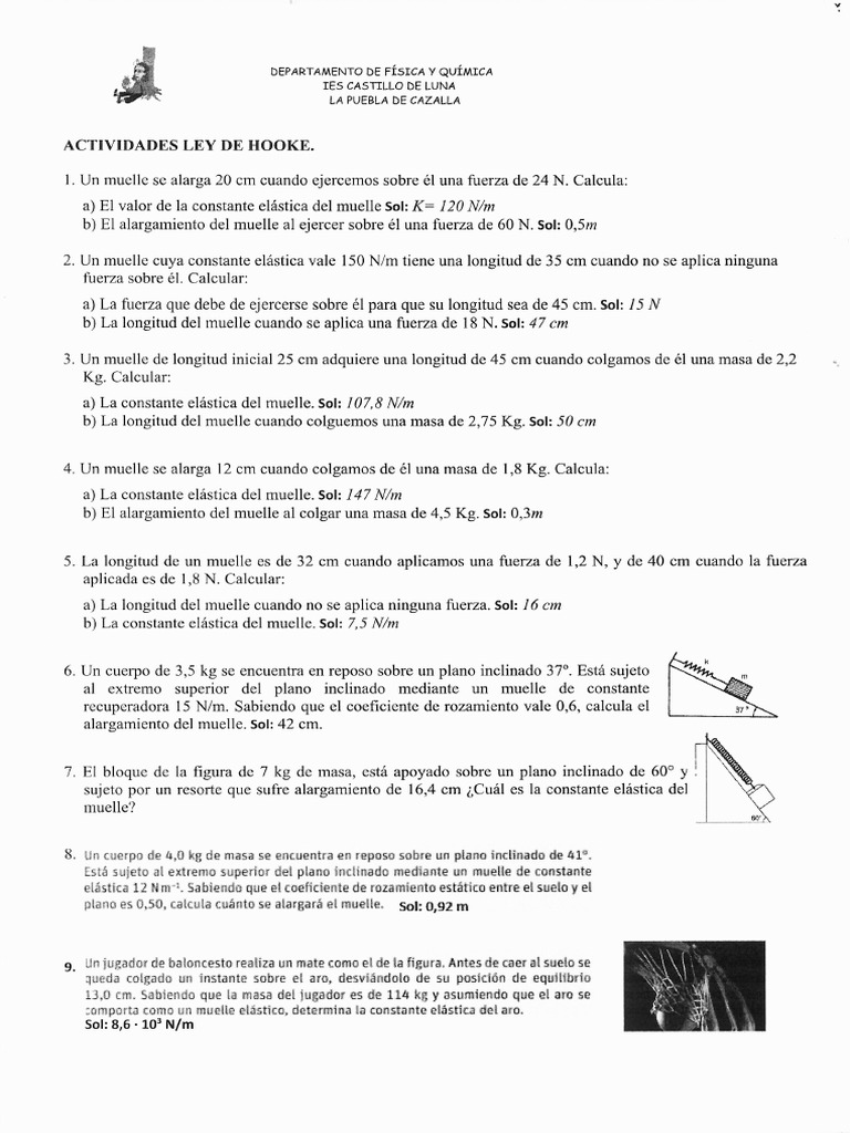 Ejerc Ley Hooke | PDF