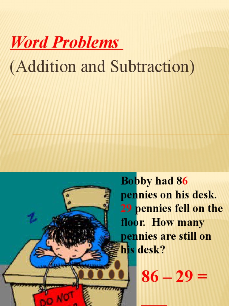 Word Problems Addition And Subtraction PDF