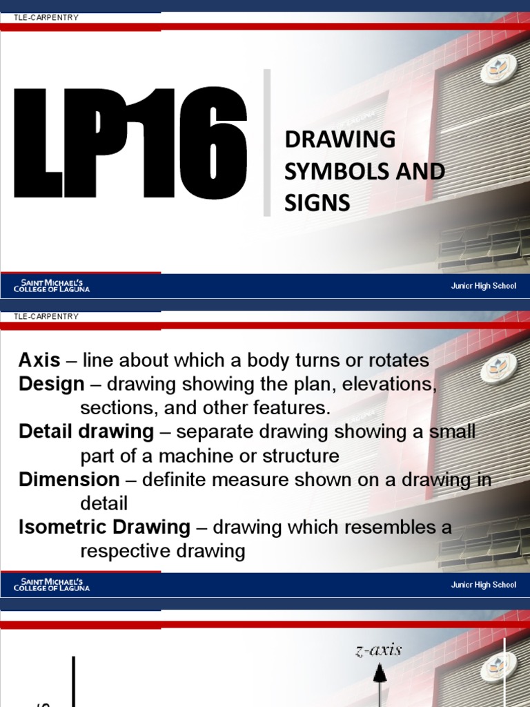 Drawing Symbols and Signs: Tle-Carpentry | PDF