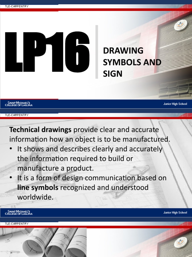 LP16 Drawing Symbols and Signs | PDF | Technical Drawing | Drawing