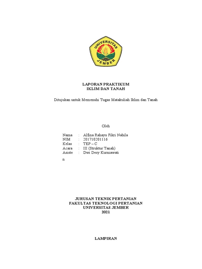 Laporan Praktikum Struktur Tanah | PDF Laporan Praktikum Struktur Tanah | PDF