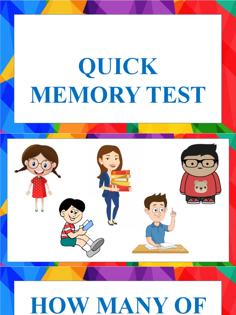 Quick Memory Test | PDF