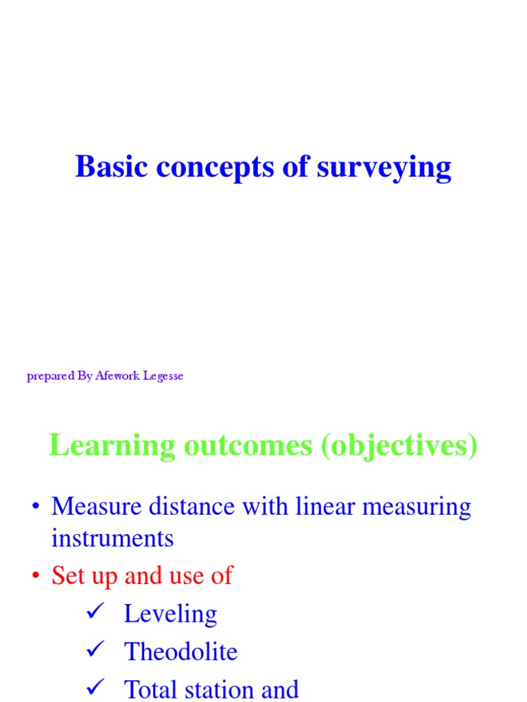 Fundamentals of Surveying Techniques | PDF | Surveying | Azimuth