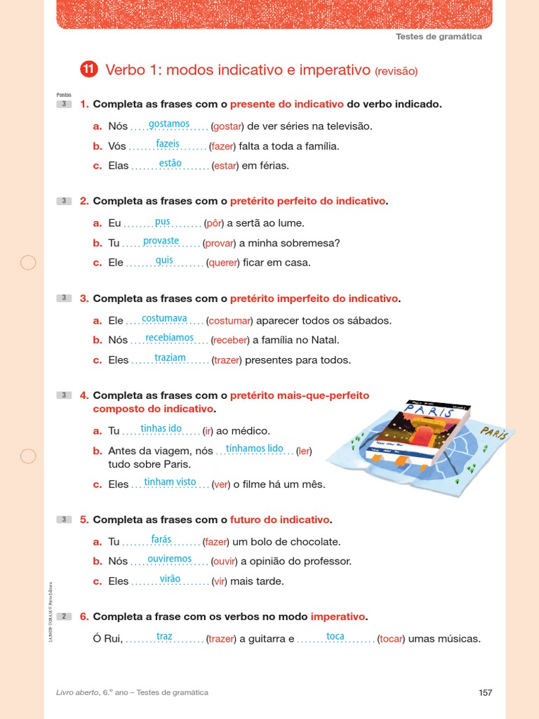 Lab6 Teste Gramatica 11 Sol Pdf Mecânica Da Linguagem Morfologia