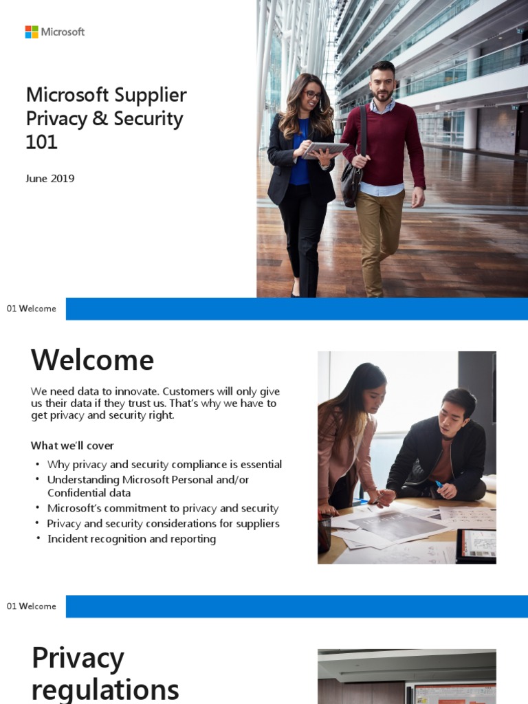Microsoft Supplier Privacy & Security Guide | PDF | Privacy | Non ...