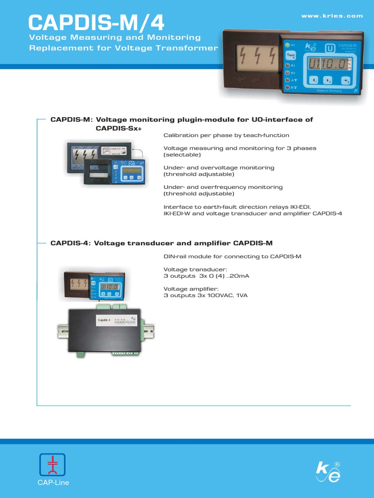Capdis-M/4: Voltage Measuring and Monitoring Replacement For Voltage ...