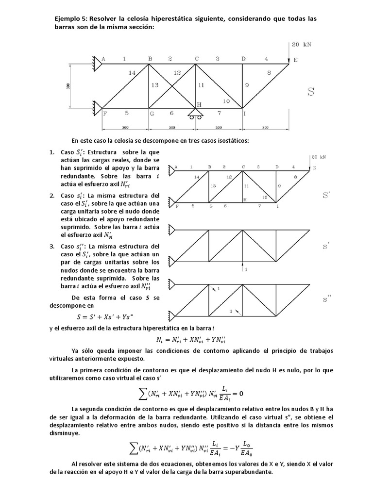 Ejemplo 7 Celosia Hiperestatica | PDF | Braguero | edificio