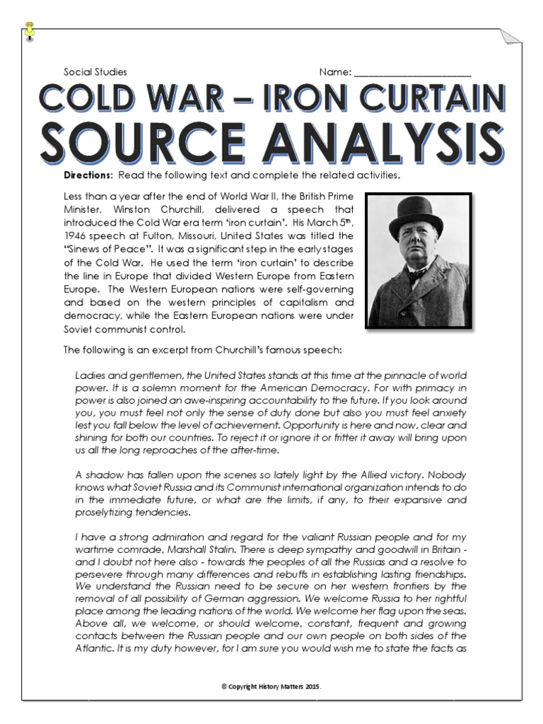 Iron Curtain - Source Analysis | PDF | Iron Curtain | Western Europe