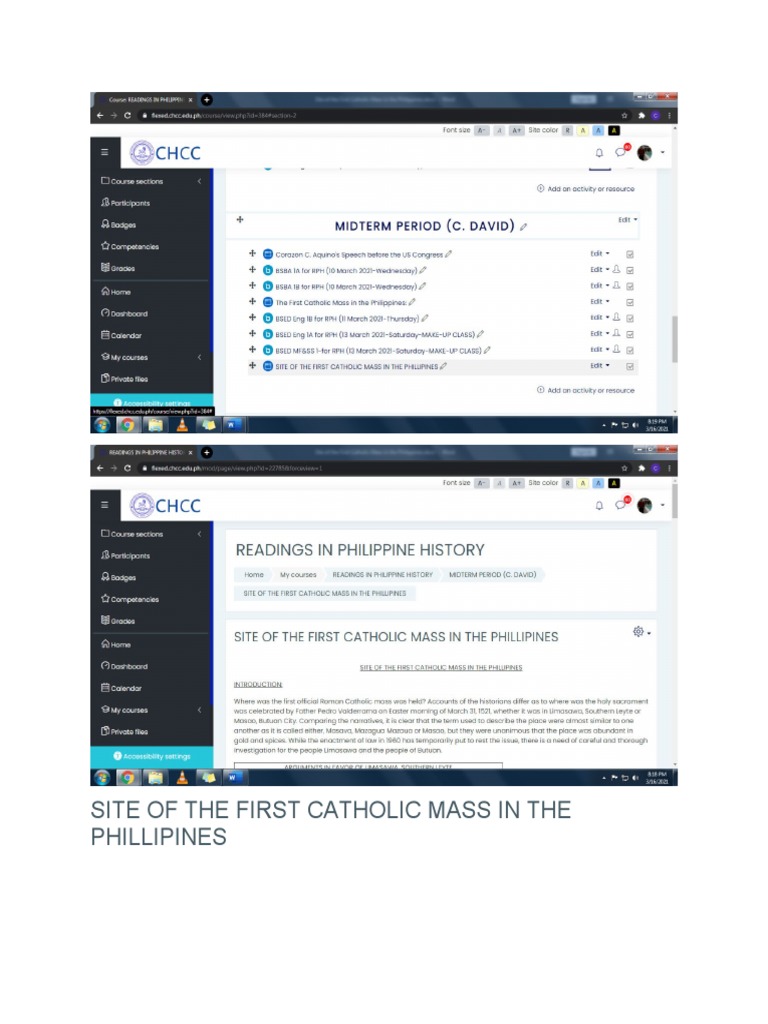 Original Document Site of The First Catholic Mass in The Phillipines ...