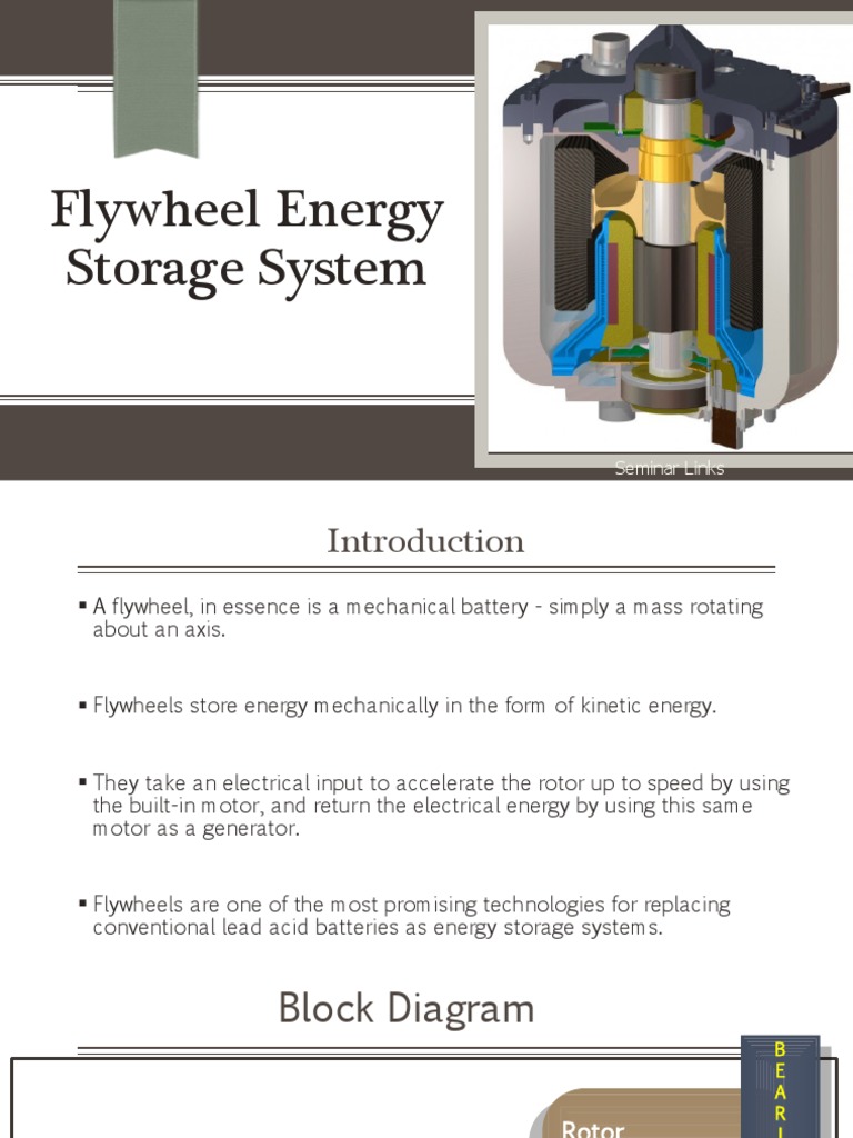 Flywheel Energy Storage Overview | PDF | Electric Motor | Energy Storage