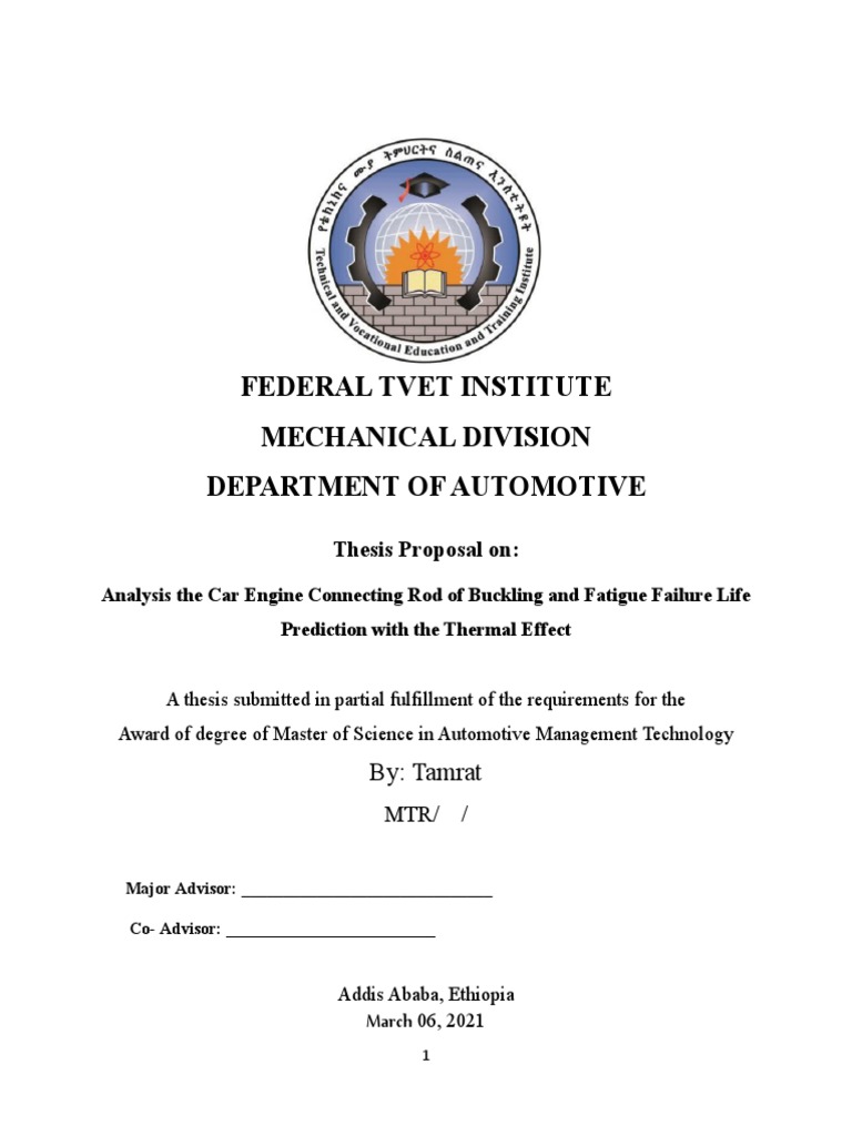 Analysis The Car Engine Connecting Rod of Buckling and Fatigue Failure ...