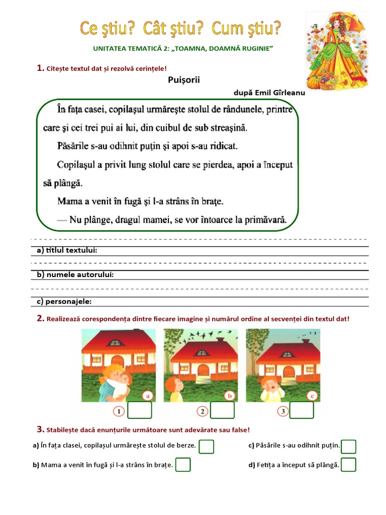 Evaluare Sumativă CLR U2 | PDF