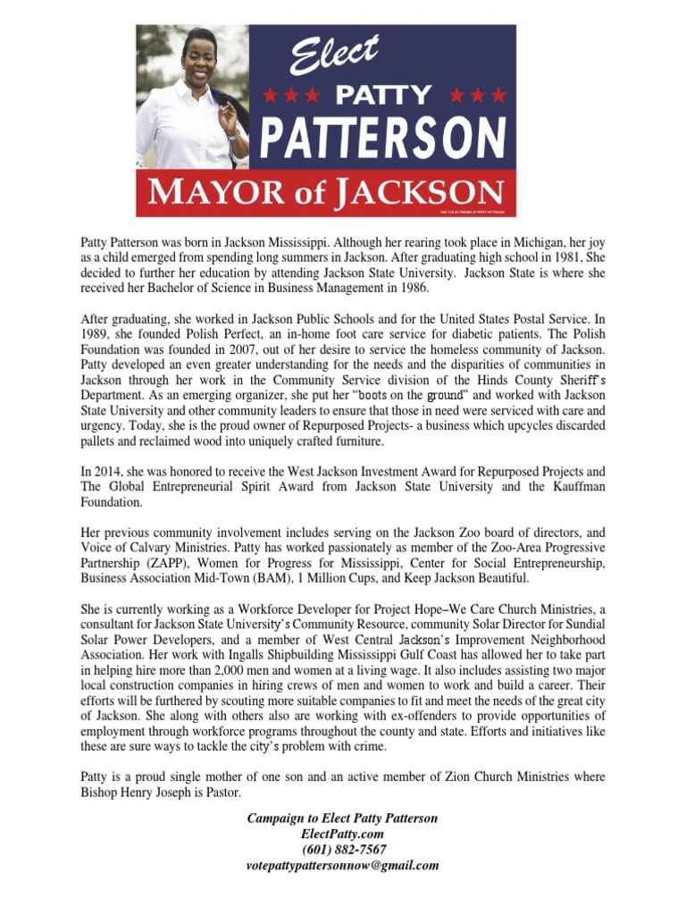 Patty Patterson Bio | PDF | Labour | Business