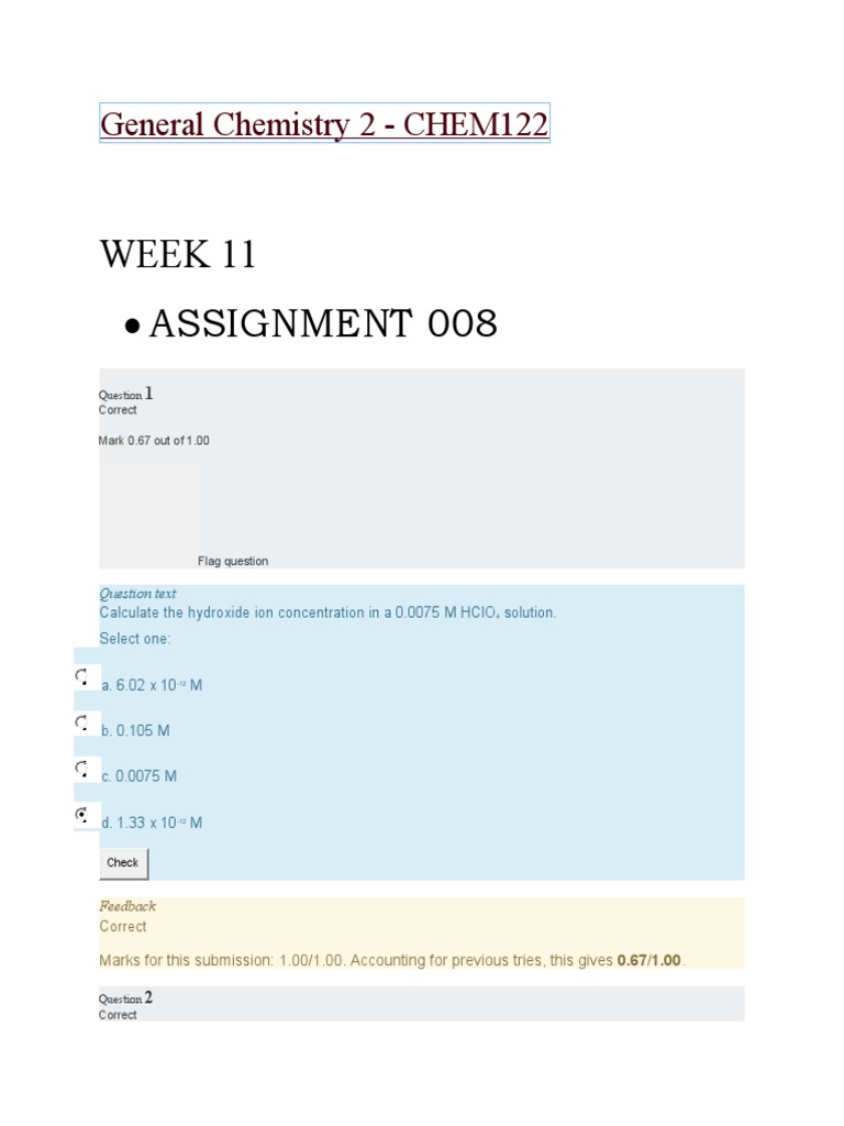 Chem 2 WEEK 11-20 | PDF | Reaction Rate | Chemical Kinetics