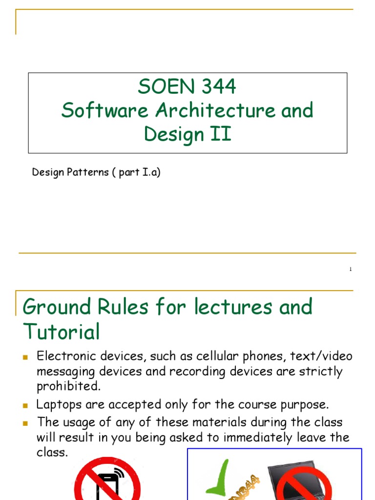 SOEN 344-3a - Design Patterns | PDF | Inheritance (Object Oriented Programming) | Class ...
