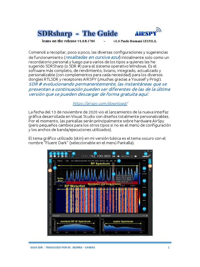 SDRSharp Guia v1.4 ESP | PDF | Modulación | Alta frecuencia