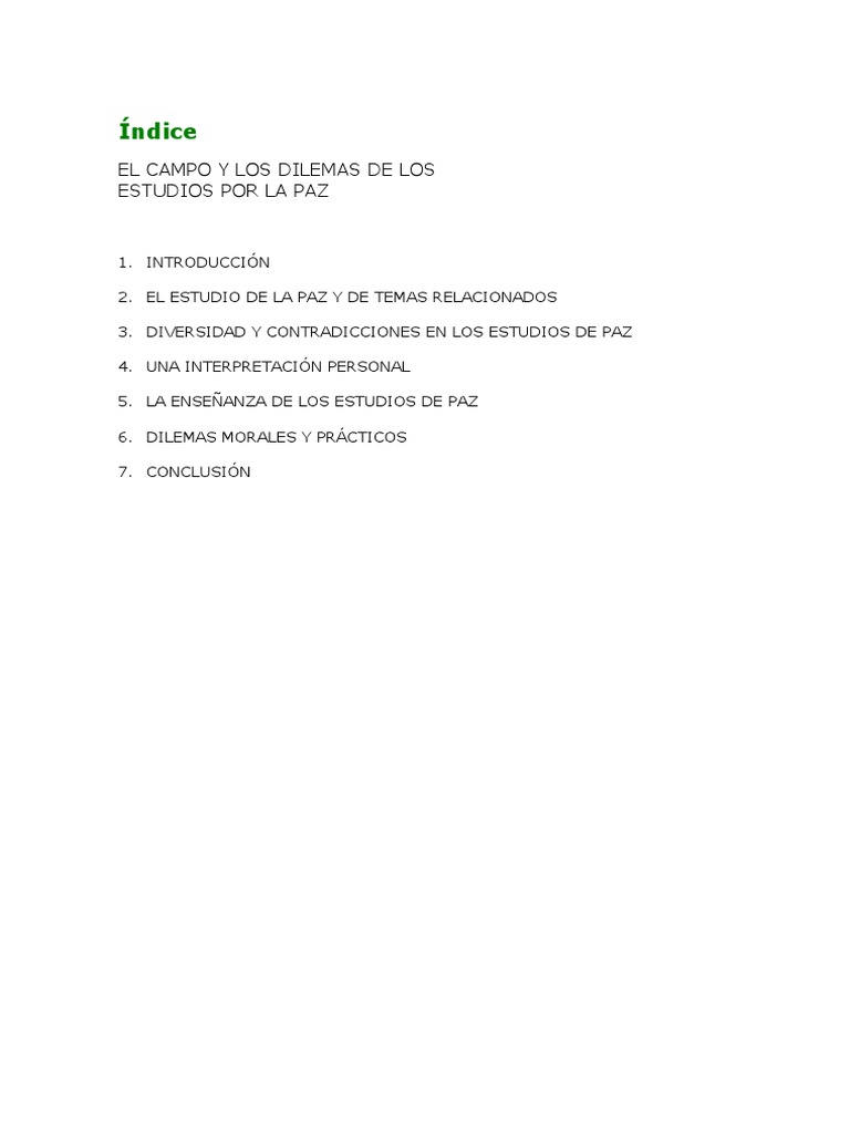 Adam Curle. El Campo y Los Dilemas de Los Estudios Por La Paz | PDF ...