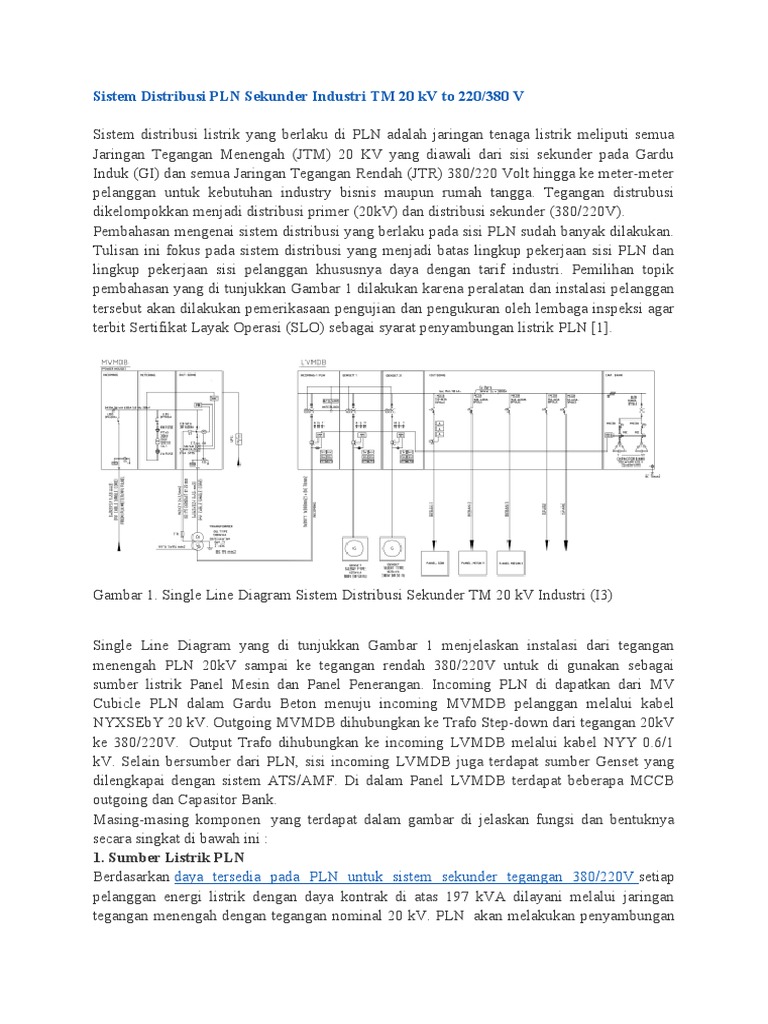 Sistem Distribusi Listrik Industri | PDF