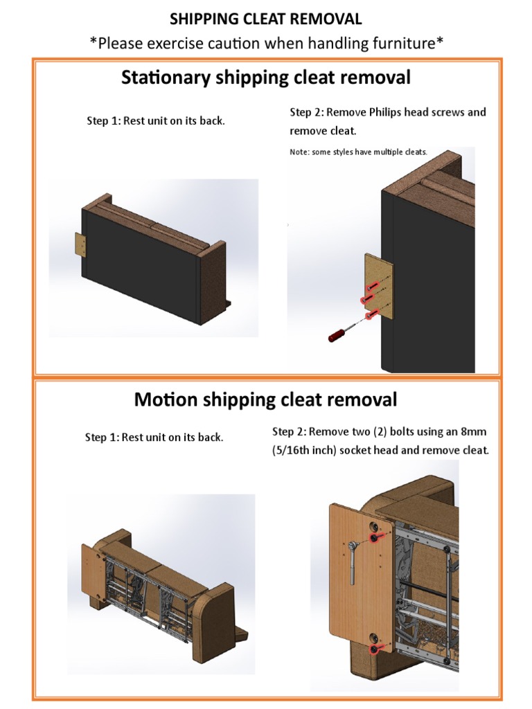 Shipping Cleat Removal | PDF