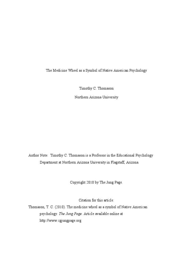 Timothy Thomason - The Medicine Wheel as a Symbol of Native American ...