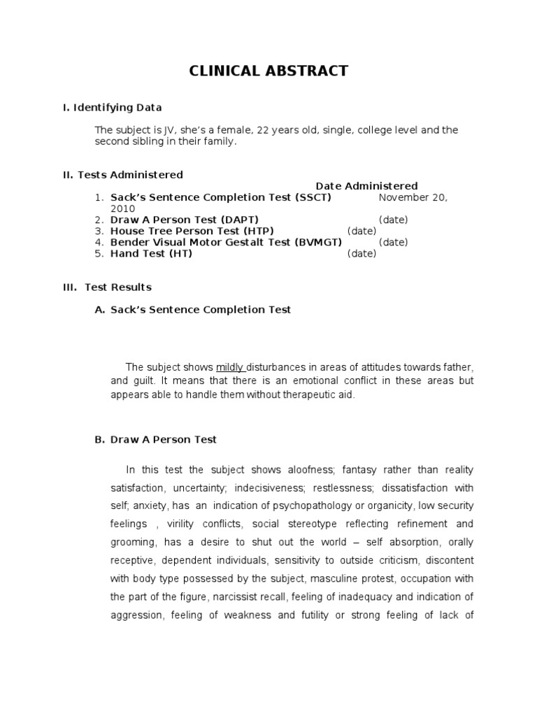 CLinical Abstract | PDF | Emotions | Anxiety