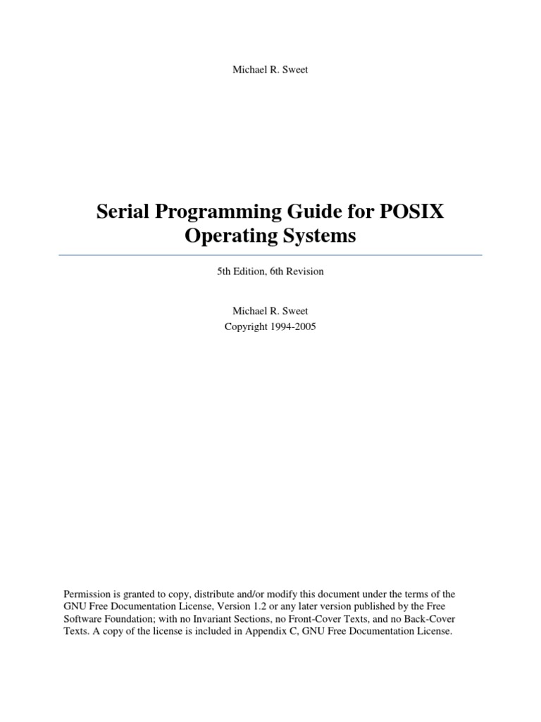 Serial Programming Guide For POSIX Operating Systems | PDF | Electronics | Electronic Engineering