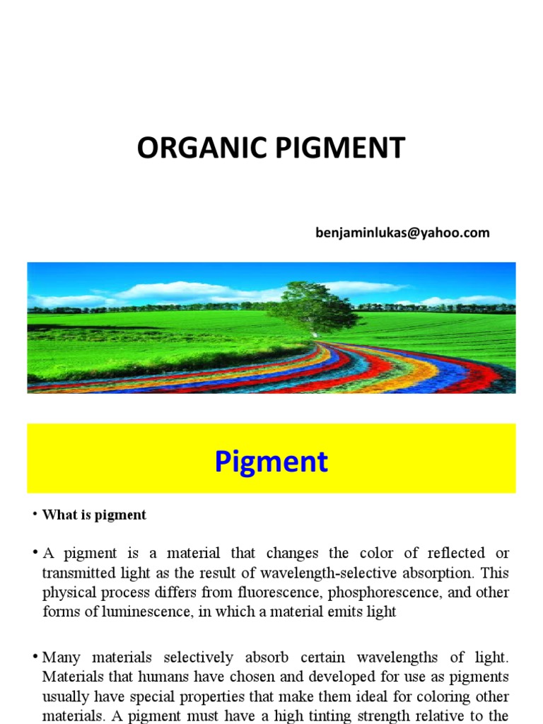 Introduction To Organic Pigments Revisio | PDF | Pigment | Color