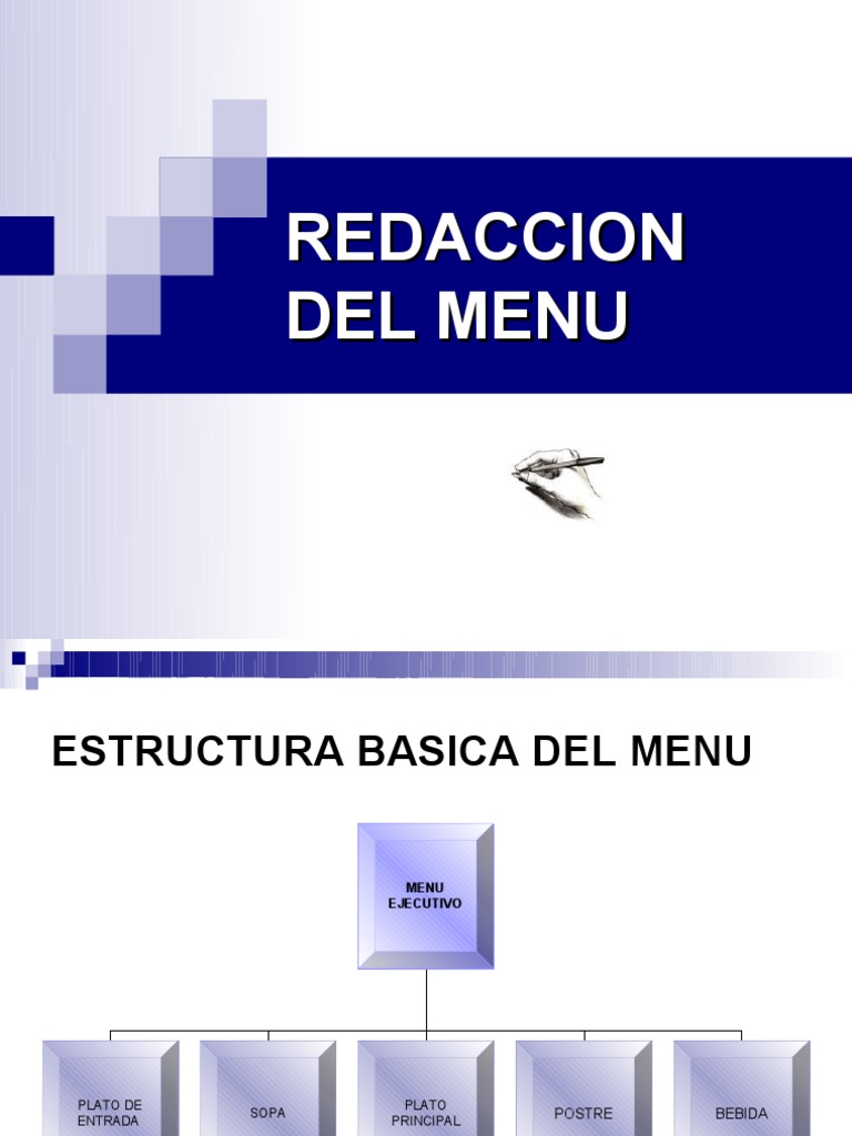 Redaccion Del Menu | PDF | Comida y bebida | Cocina