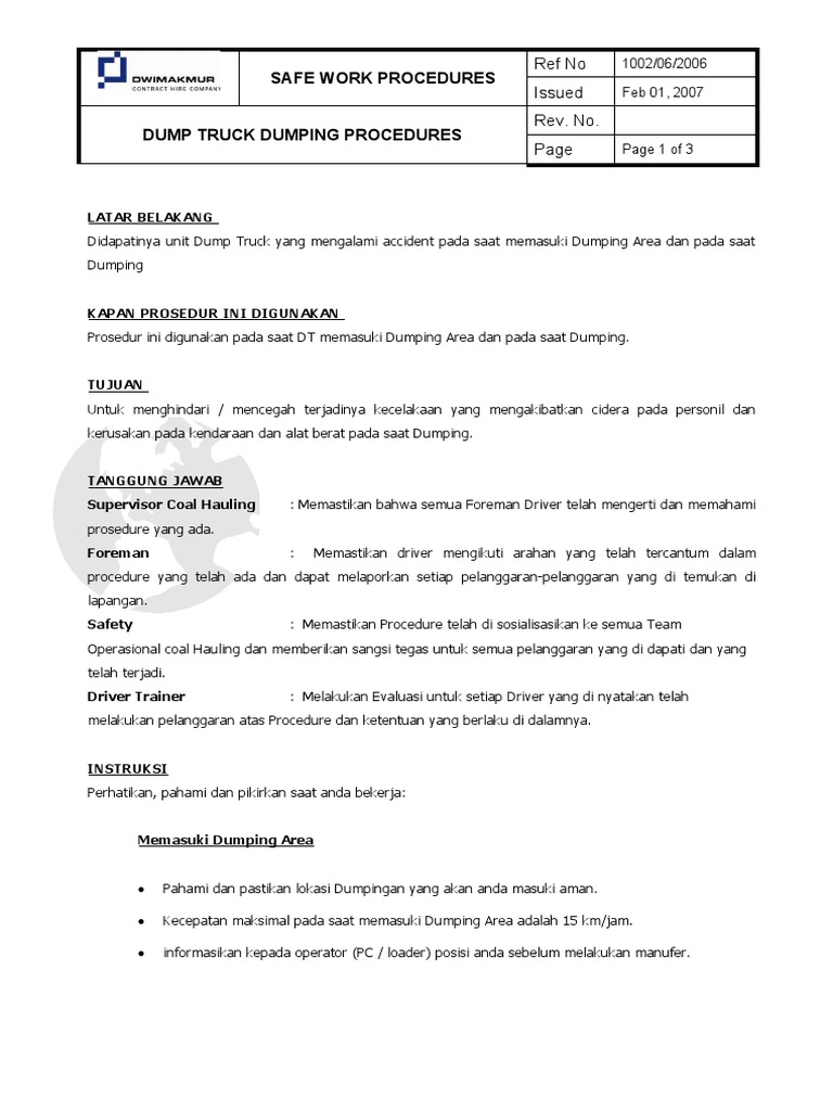D.dumping Procedure | PDF