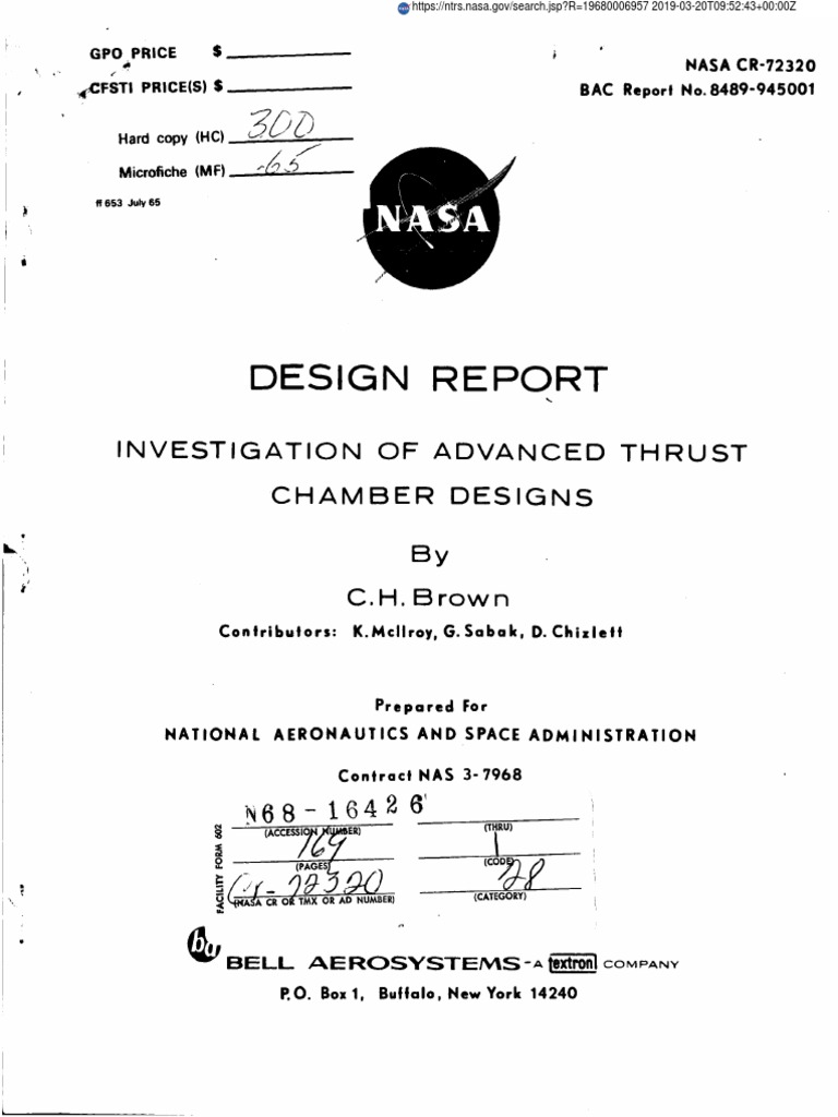 Design: Investigation OF Advanced Chamber Designs Thrust | PDF | Stress ...