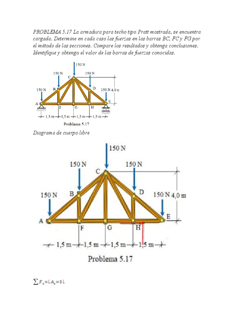 Momentos en Armadura Tipo Pratt | PDF | Física | Enseñanza de matemática