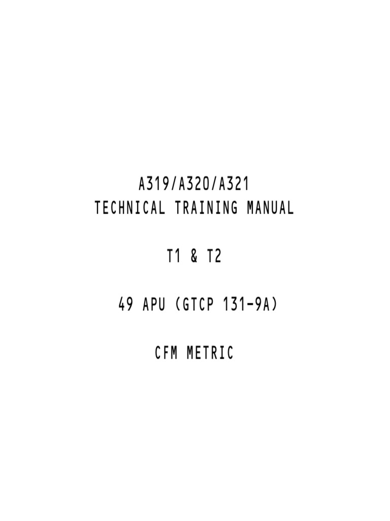 Airbus 320 APU | PDF | Vehicle Parts | Vehicle Technology
