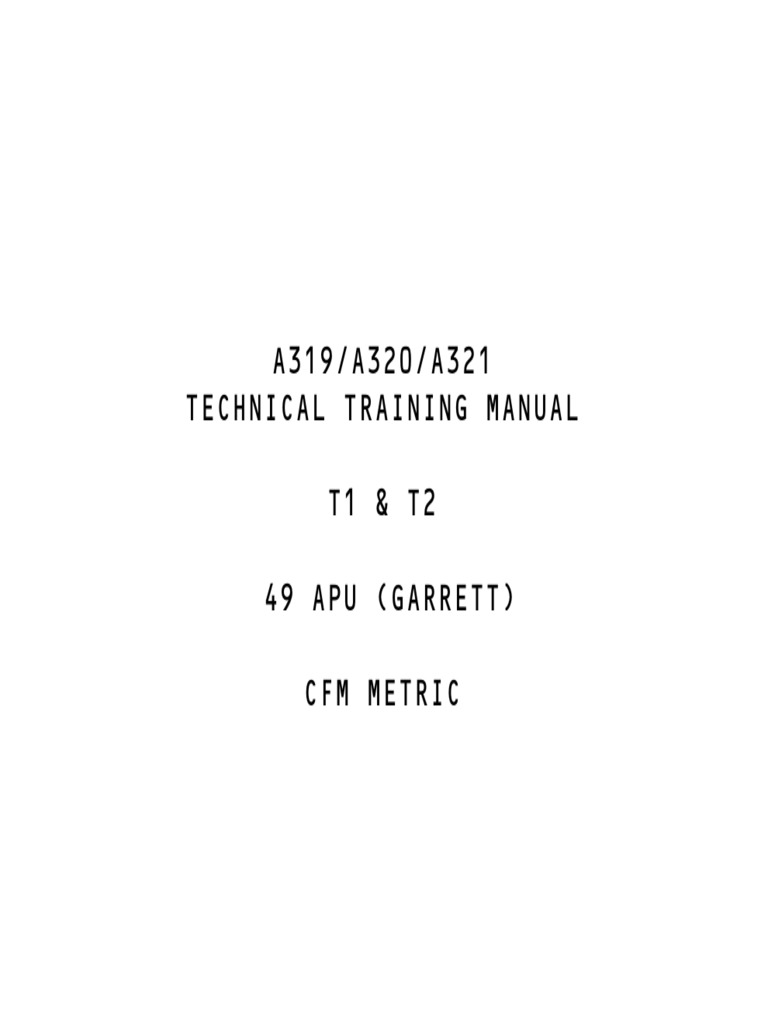 Airbus 320 APU (Garret) | PDF | Turbine | Duct (Flow)