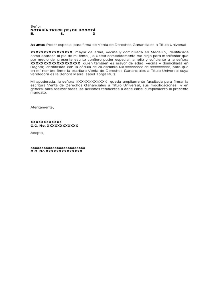 Poder Notaria 13 Venta Gananciales | PDF