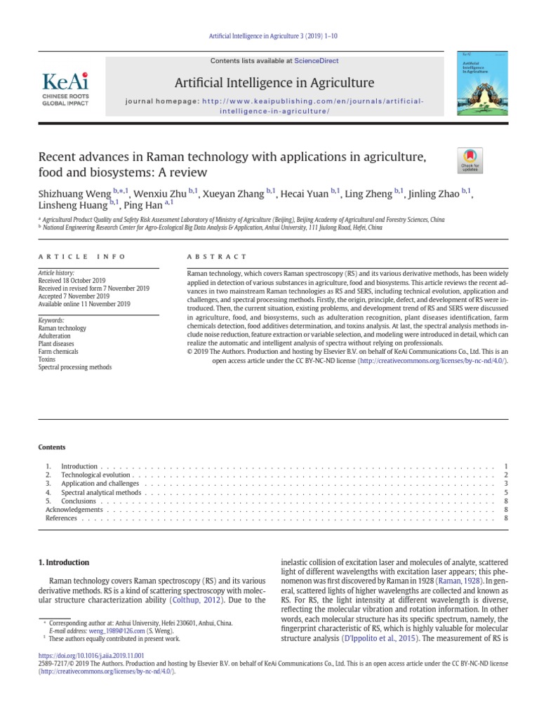 2019 - Recent Advances in Raman Technology With Applications in ...